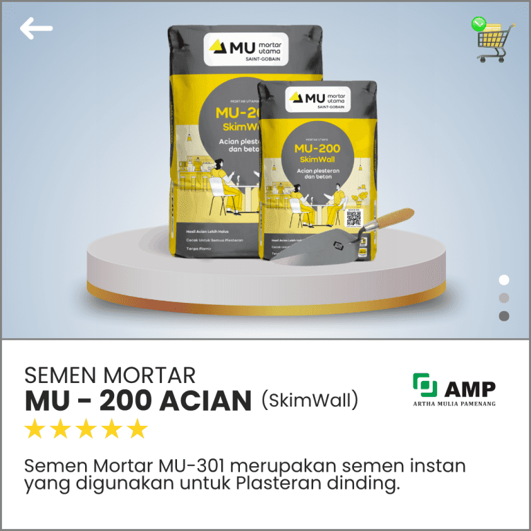 Semen mortar MU 301 PlasterPlus | Artha Mulia Pamenang